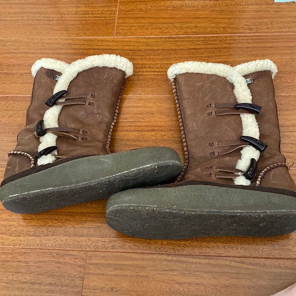 Emu | Shoes | Brown Emu Leather Boots With Faux Fur Lining Size 65 But ...